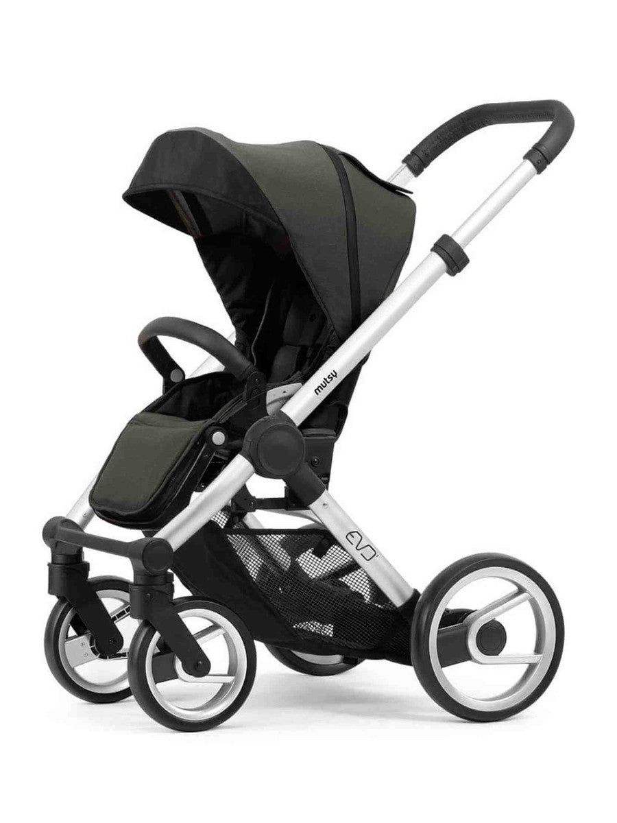 Mutsy Evo Bold Stroller Silver Chassis/ Black Seat – Mama's Joy